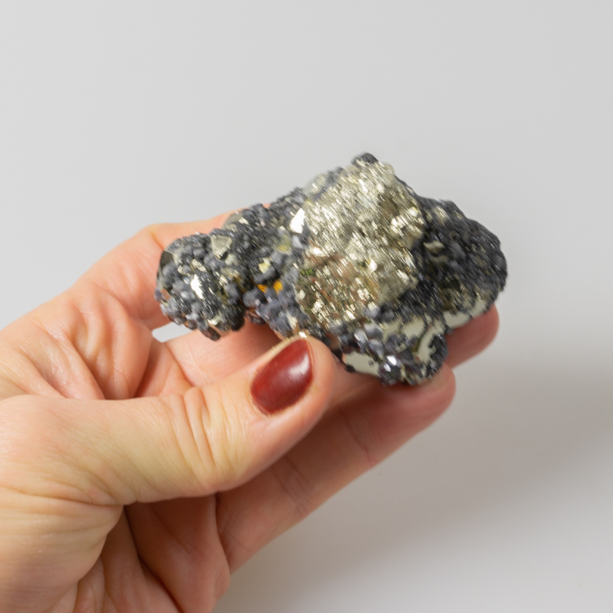 Drusa Pirite e Sfalerite, Perù | 7,2 x 4,5 x 4,8 cm, 0,220 kg - Didoni