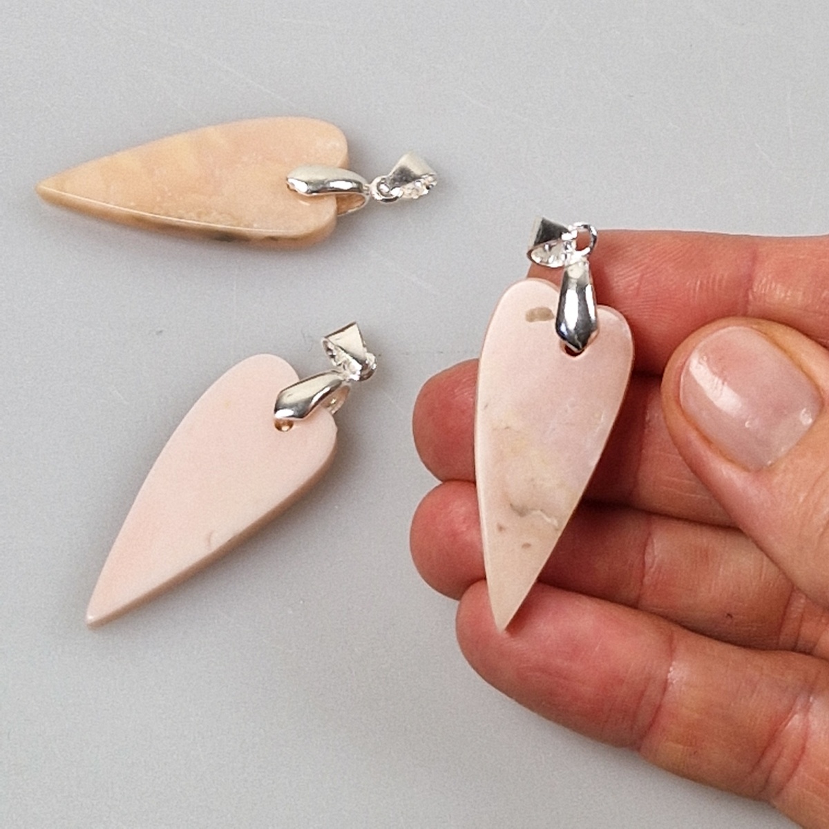 Ciondolo cuore in Opale rosa - Didoni